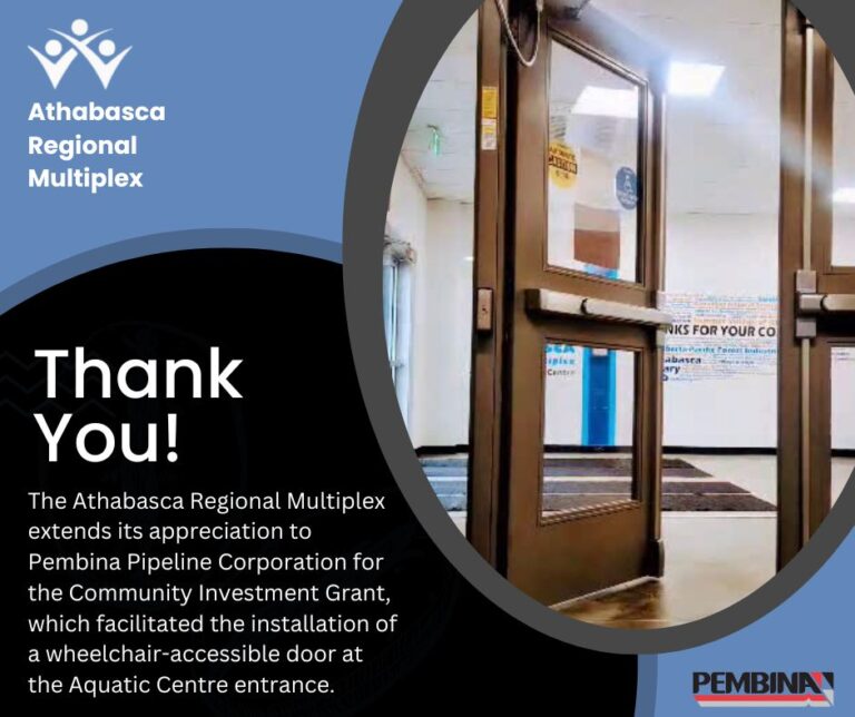 Thank you, Pembina - Athabasca Regional Multiplex