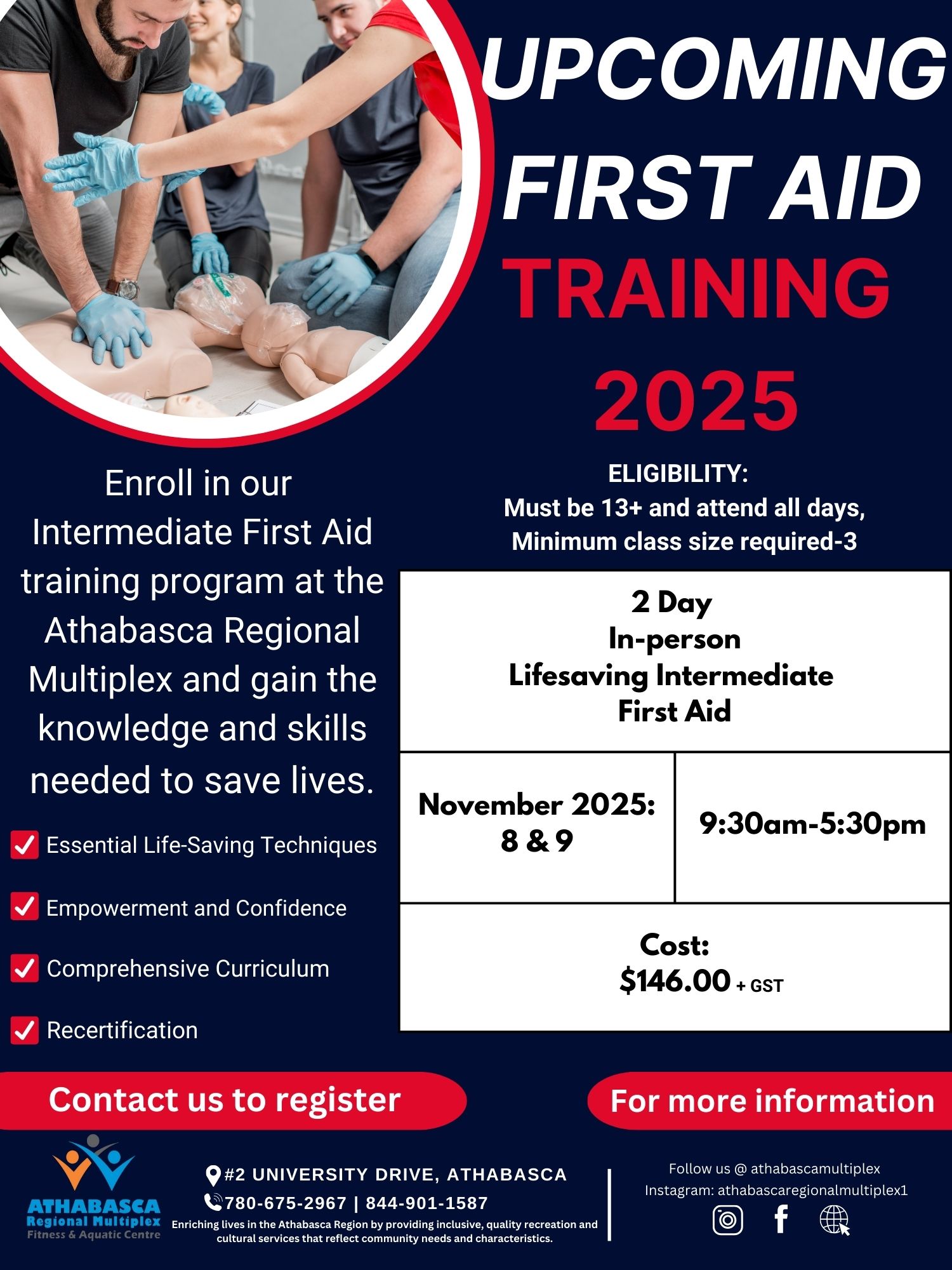 Frist Aid Training - Athabasca Regional Multiplex